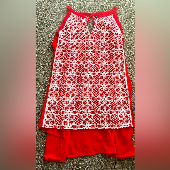 torrid | Tops | Torrid Red Floral Crochet Top Tank | Poshmark